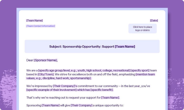 7 Sponsorship Letter Templates + How To Write Your Own