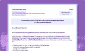 7 Sponsorship Letter Templates + How To Write Your Own